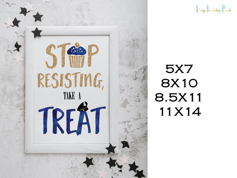 Stop Resisting Take A Treat Police Wedding Cop Dessert | Etsy