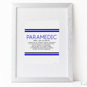 Paramedic Definition Party Decor EMS Celebration Sign | Etsy Australia