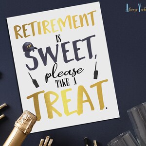 FBI Retirement is Sweet Please Take A Treat Party Printable | FBI Party ...