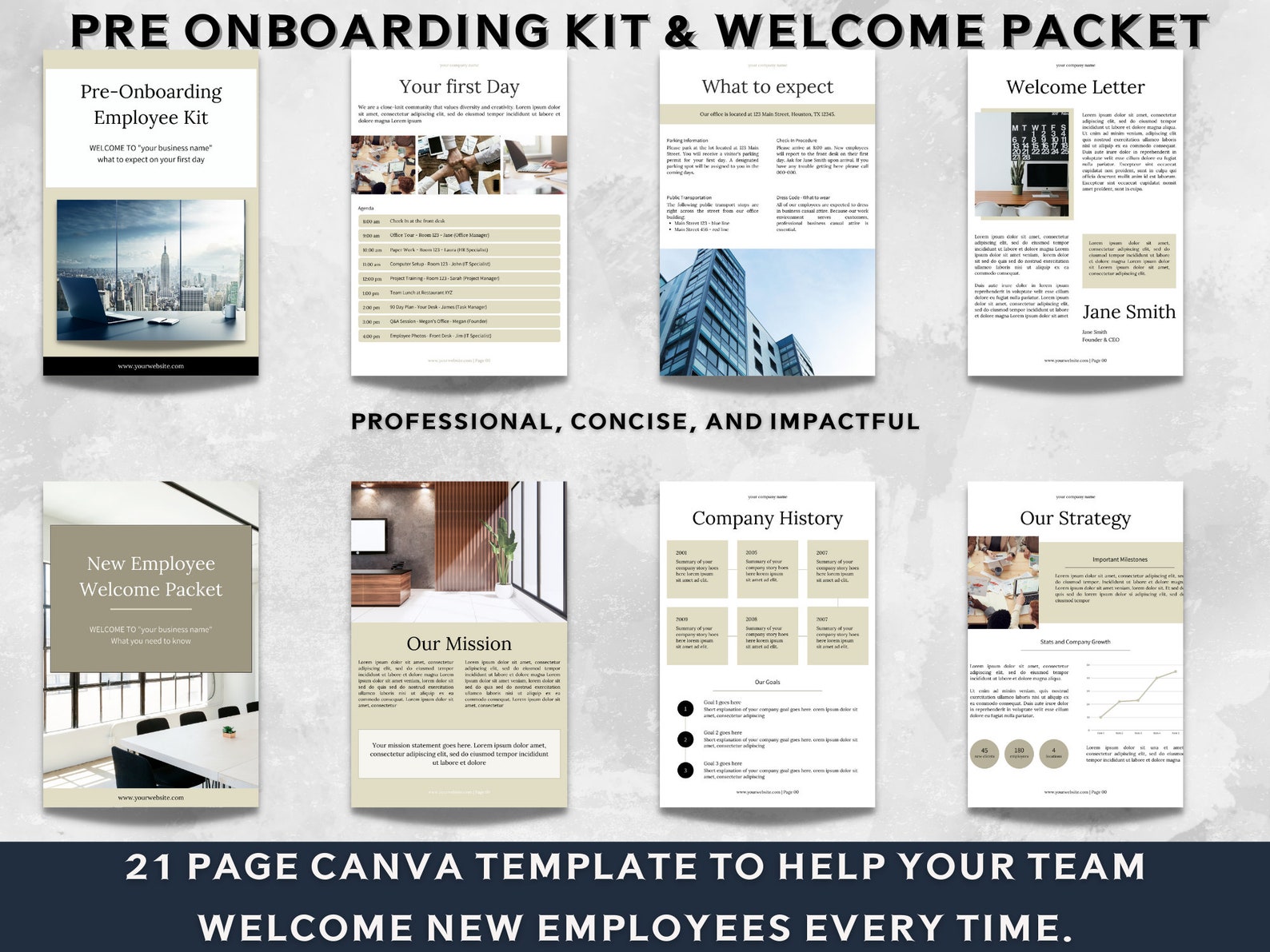 HR New Employee Welcome Packet Human Resources Template - Etsy