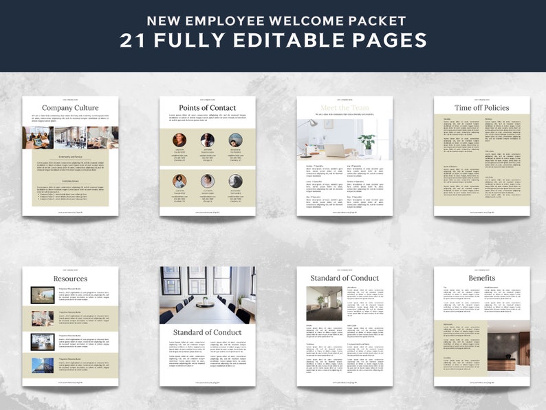 HR New Employee Welcome Packet Human Resources Template - Etsy