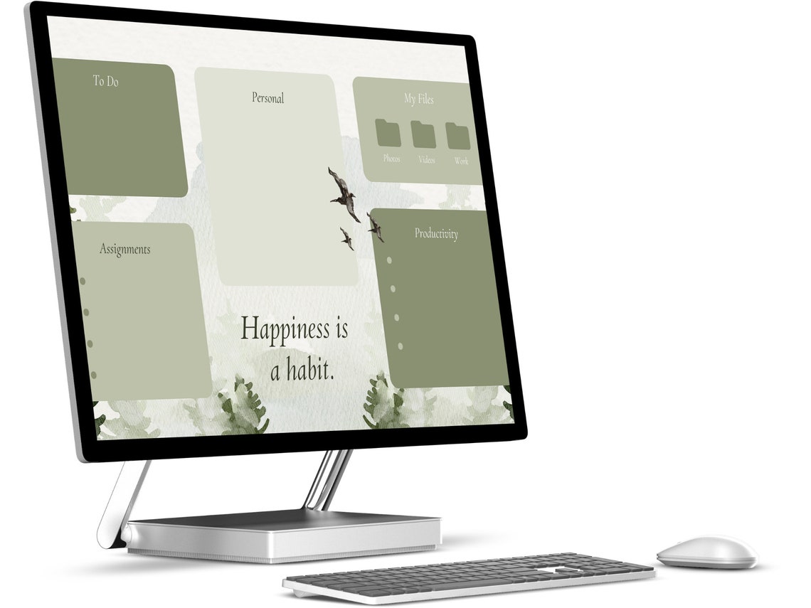 Green Nature Desktop Organizer Wallpaper Green Nature - Etsy