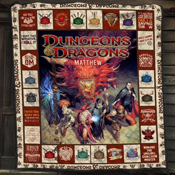 Dungeons and Dragons Quilt Fabric - Etsy