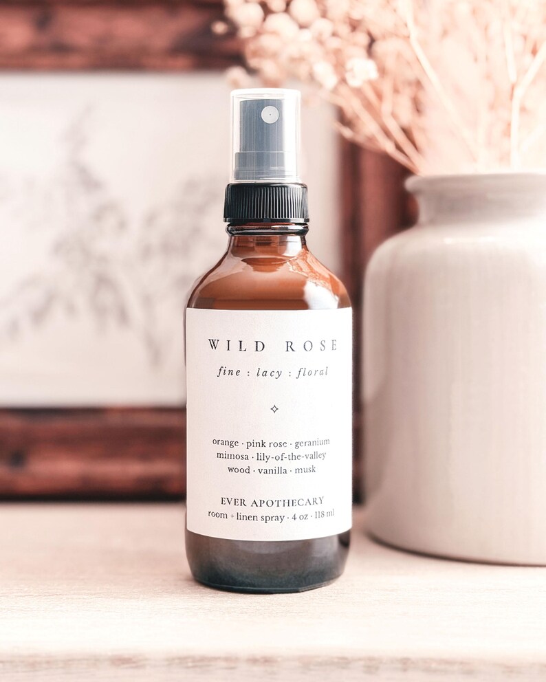 Wild Rose Room + Linen Spray · Handmade Floral Home Fragrance · Vegan ...