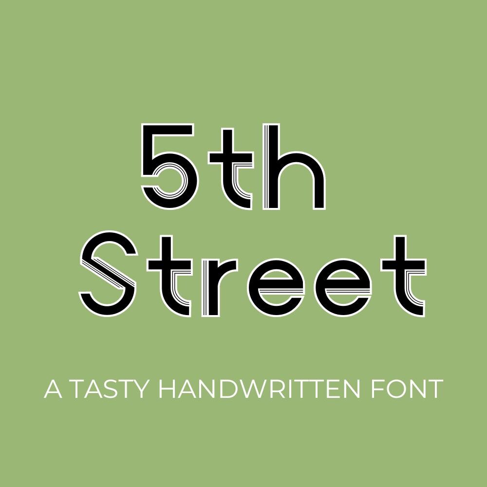 5th Street Font Modern Digital Font - Etsy