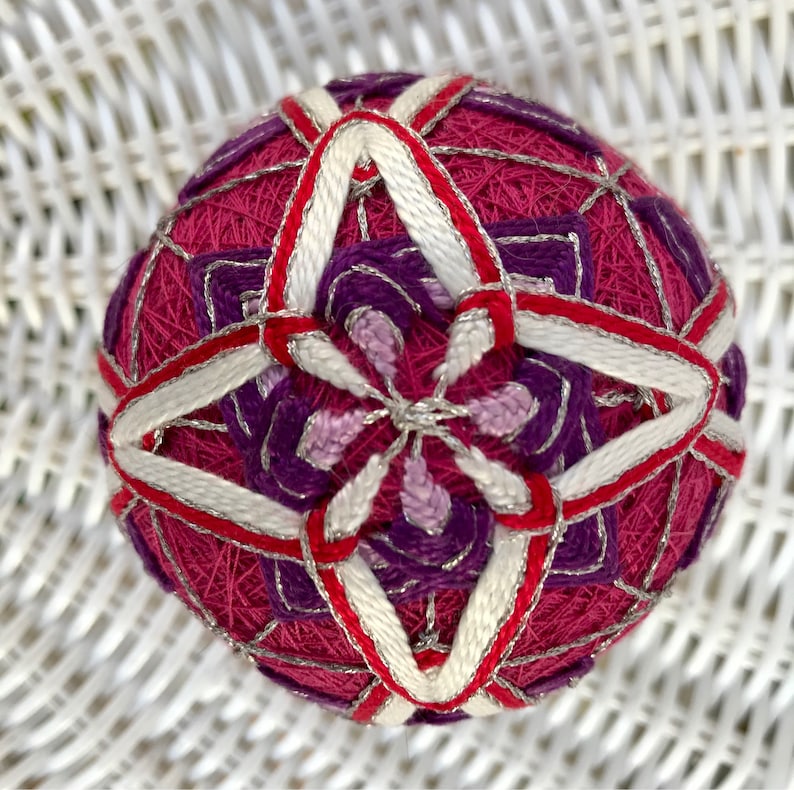 Temari Ball Japanese Embroidery Home Decor Traditional Art Handmade ...