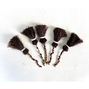 Set of 5 Miniature Handmade Round Excelsior Brooms 6-6.5" Witch ...