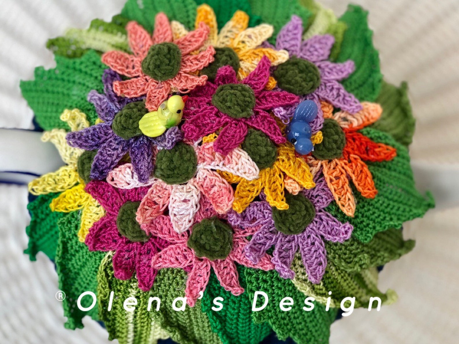 Crochet Tea Cozy Navy Blue Tea Cover Aster Tea Cosy Tea Warmer Crochet ...