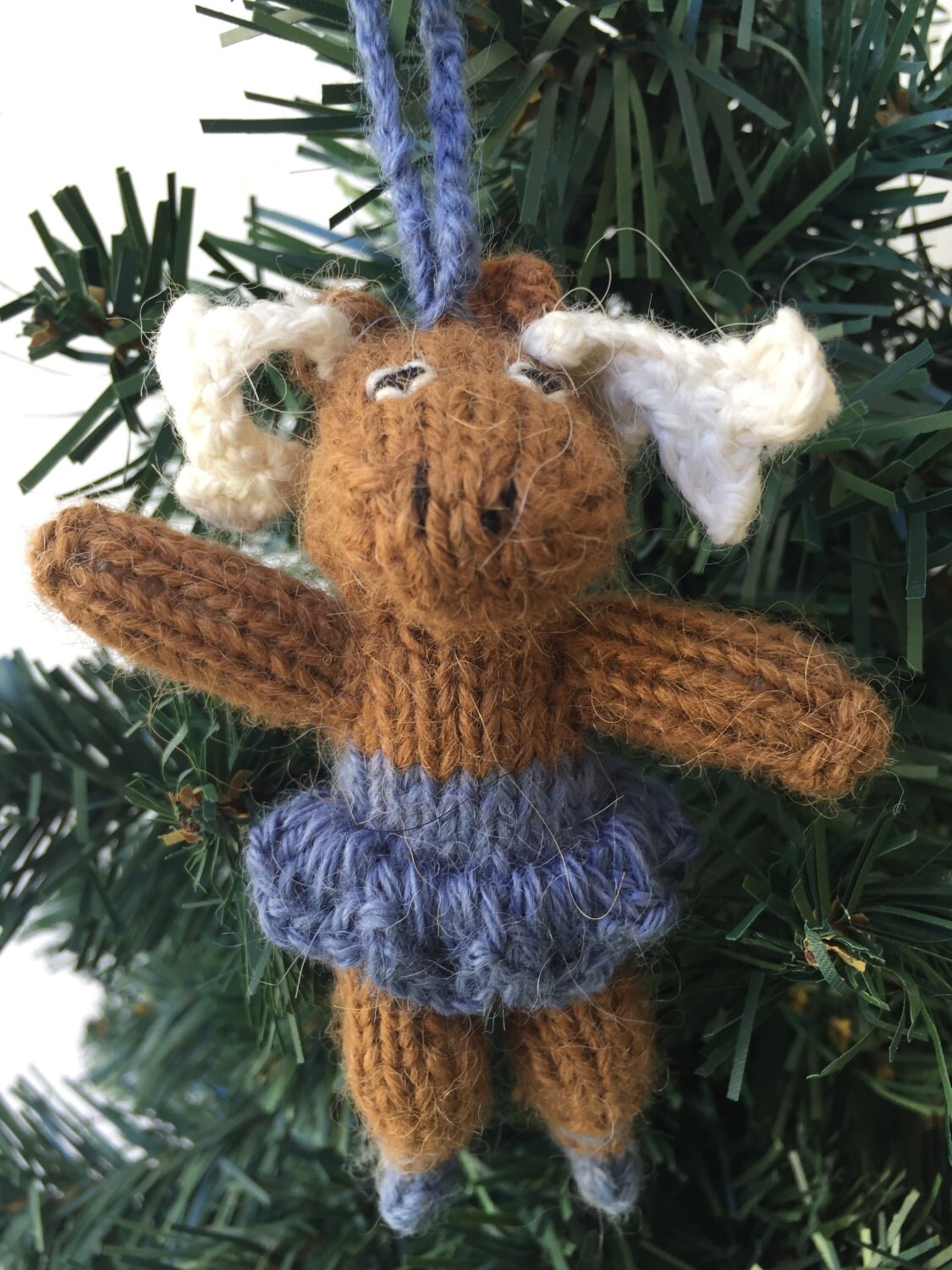 Stuffed Animals & Plushies Knitted toy amigurumi merino wool lion blue ...