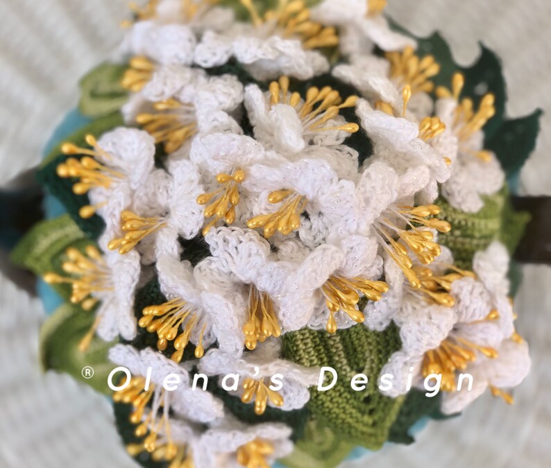 Crochet tea cozy blue tea cover white blossom tea cosy tea | Etsy