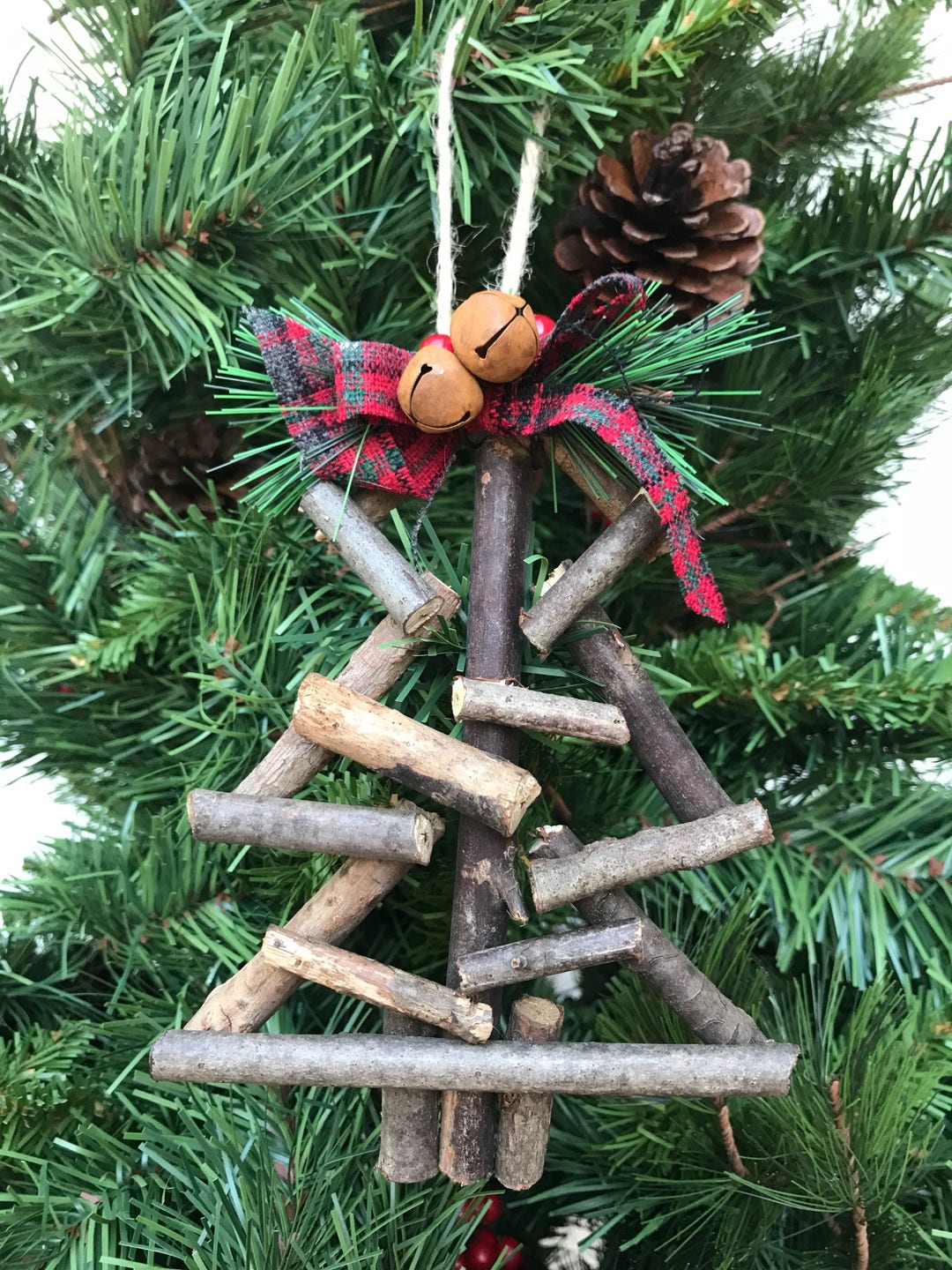 Wooden Christmas Tree Ornament Driftwood Twig Christmas Tree Driftwood ...