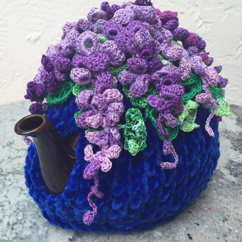 Crochet Tea Cozy Dark Blue Tea Cover Tea Cosy Tea Warmer Blue - Etsy