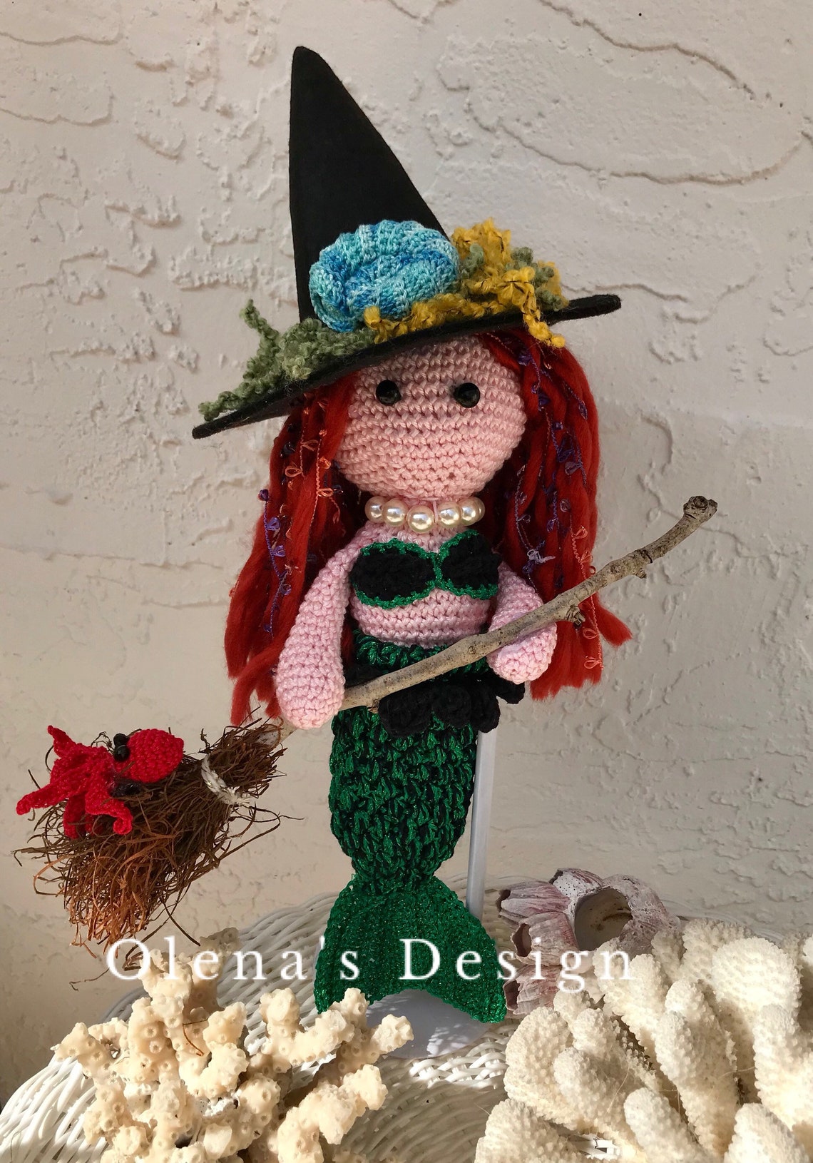 Crochet Mermaid Halloween Witch Amigurumi Plushes Children Toy - Etsy