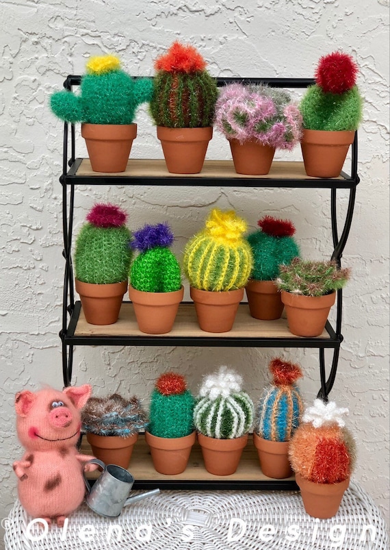 Scrubby Sparkle Cactus Cacti Dishcloth Sponge Autumn Fall | Etsy