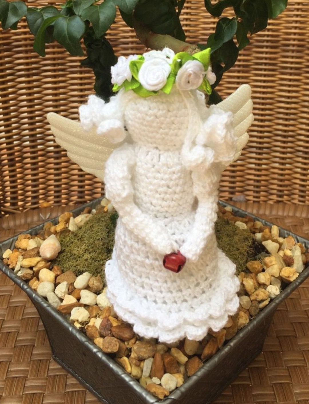 Crochet Amigurumi Angel Crochet Miniature Angel Plushes Christmas Angel ...
