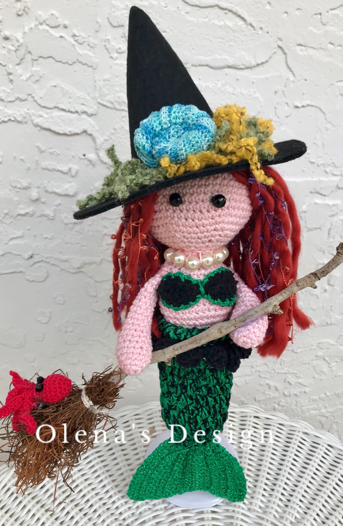 Crochet Mermaid Halloween Witch Amigurumi Plushes Children Toy - Etsy