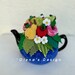 Crochet Tea Cozy Blue Tea Cover Apple Pear Tea Cosy Tea Warmer Crochet ...