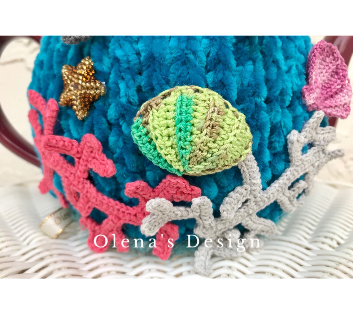 Crochet Tea Cozy Nautical Tea Cover Tea Cosy Seaside Tea | Etsy