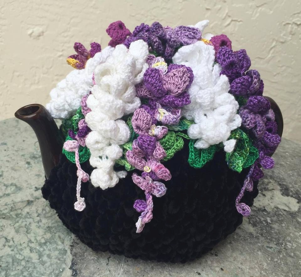 Tea Cozy Black Tea Cover Mixed Wisteria Flower Tea Cosy Tea - Etsy ...