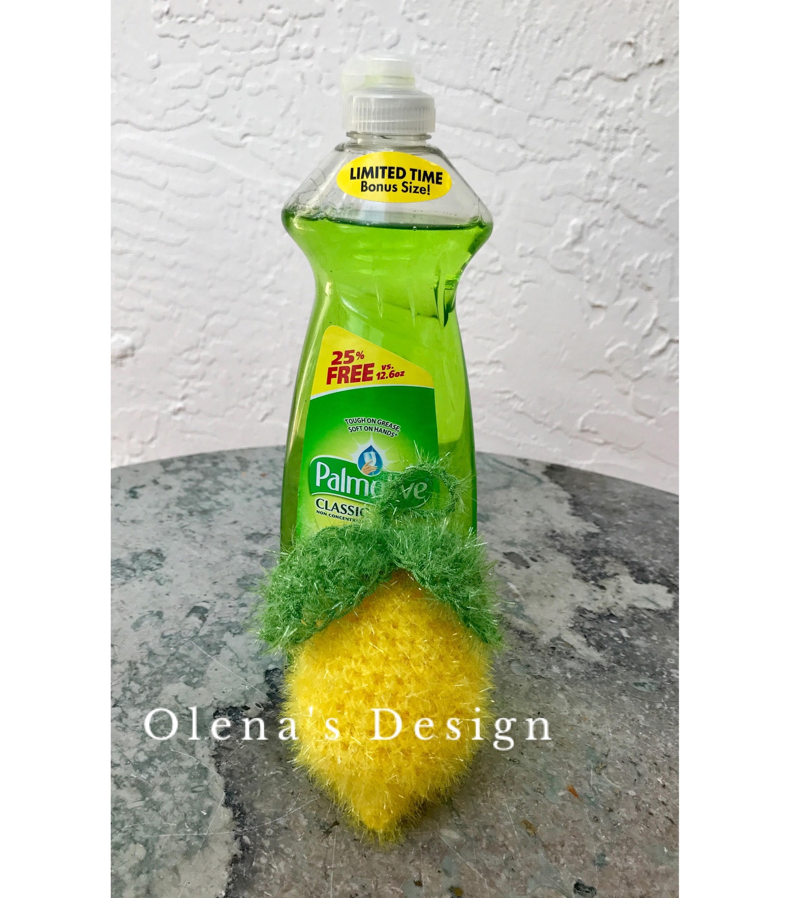 Scrubby Sparkle Yellow Lemon Dishcloth Sponge Autumn Fall Decor ...