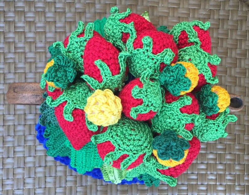 Crochet Tea Cozy Blue Tea Cover Strawberry Tea Cosy Tea Warmer Crochet ...