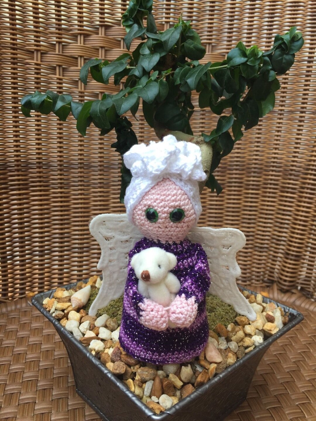 Crochet Amigurumi Angel Crochet Miniature Angel Plushes Christmas Angel ...
