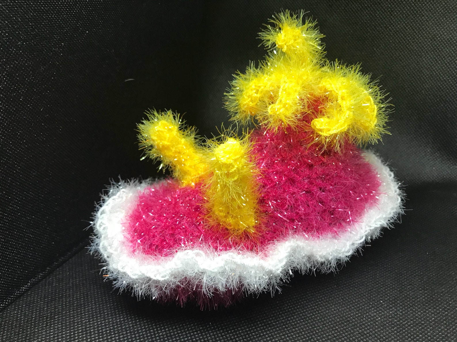 Scrubby Sparkle Crochet Pink Dorid Nudibranch Dishcloth Sponge ...