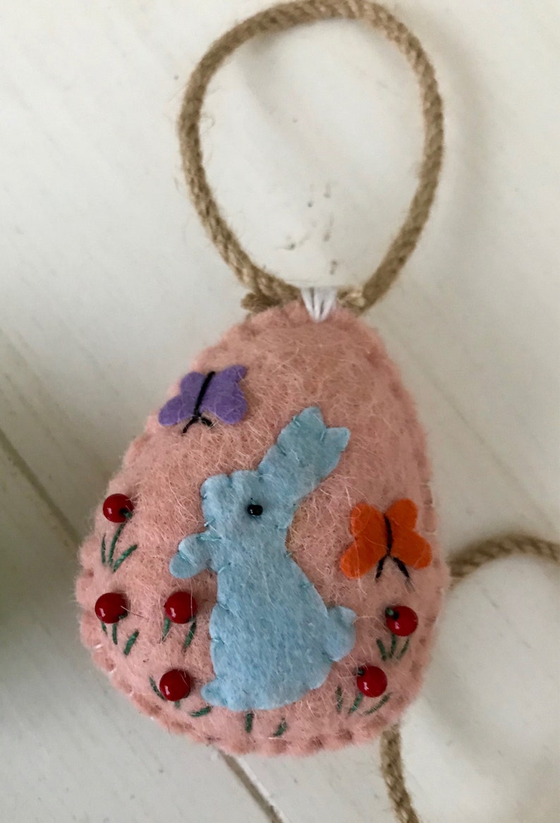 Felt Easter ornaments felt Easter decoration Easter egg | Etsy
