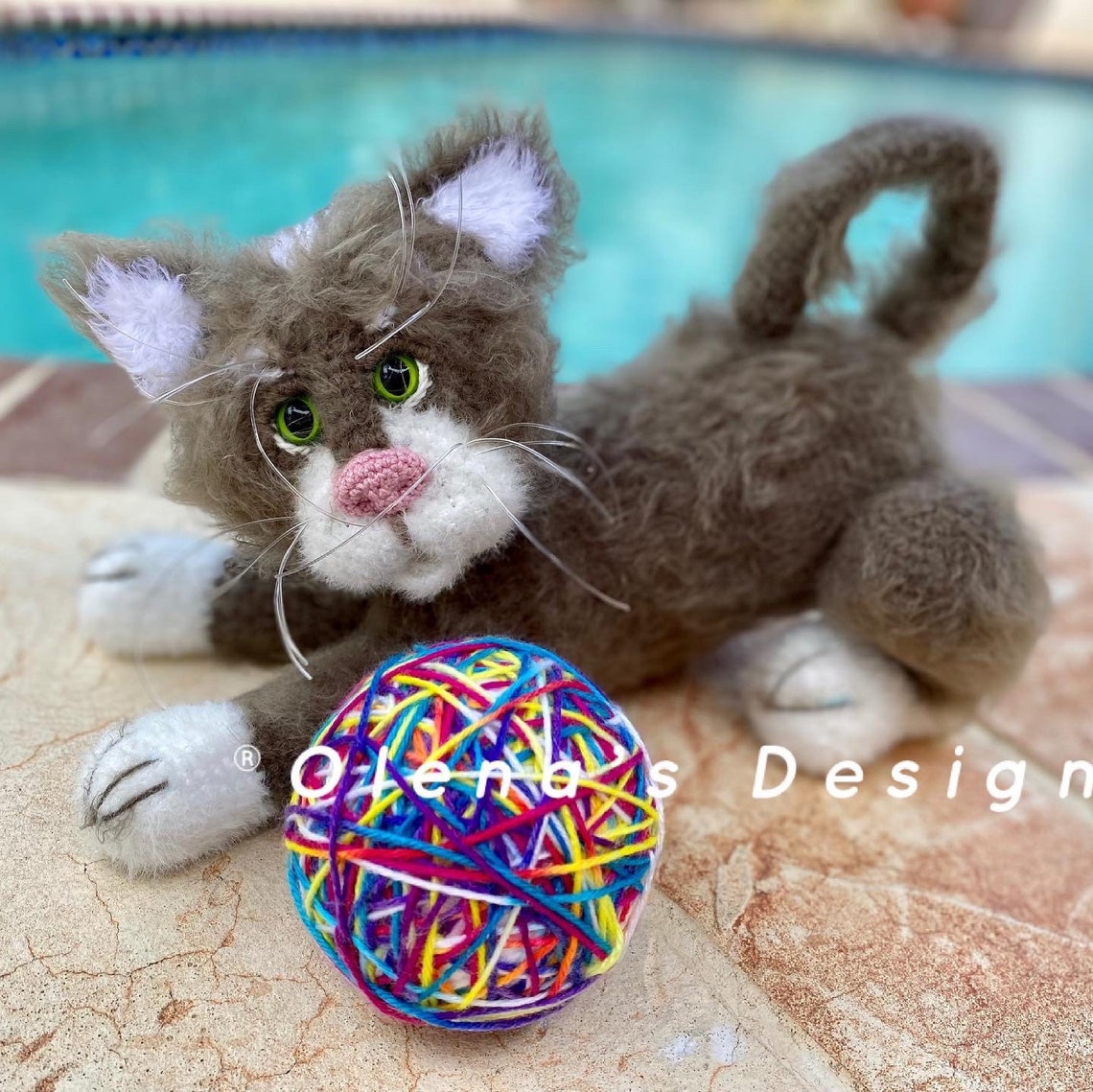 Crochet Amigurumi Novelty Yarn Plushes Kitty Cat Children Toy Gift Baby ...