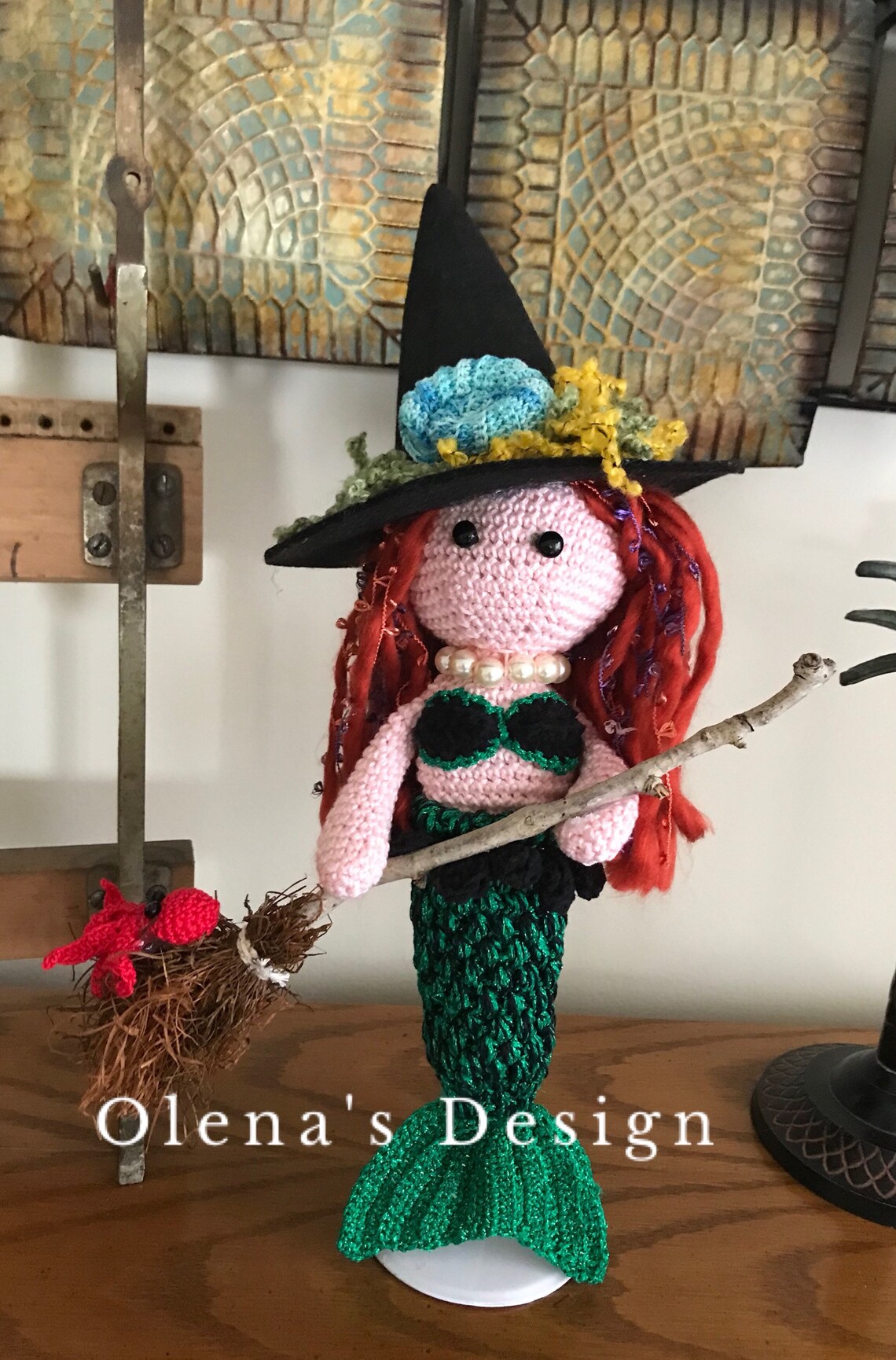 Crochet Mermaid Halloween Witch Amigurumi Plushes Children Toy - Etsy