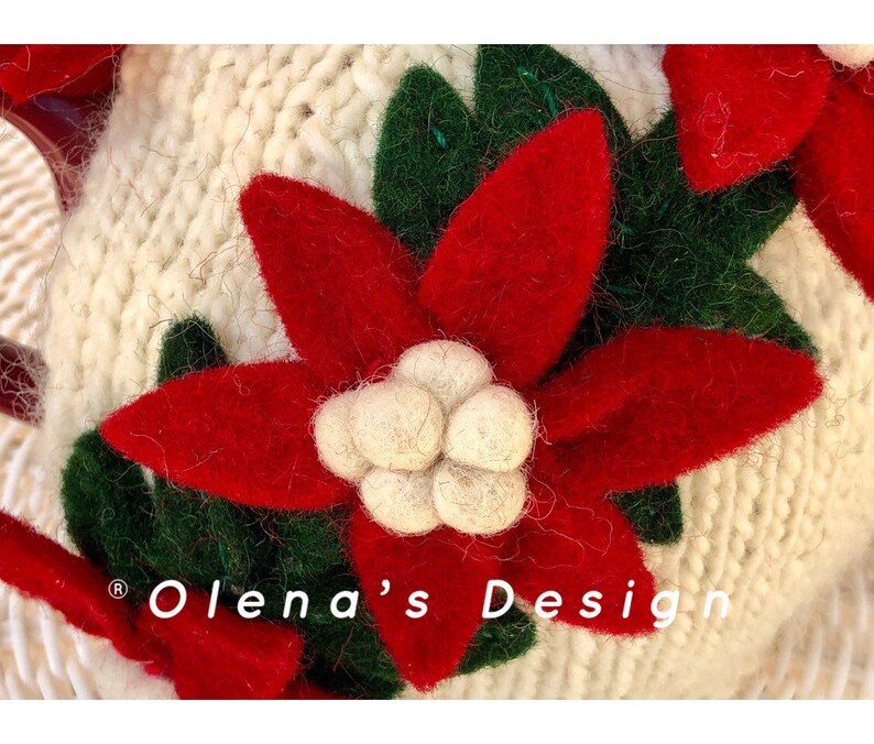 Knitted White Roving Wool Tea Cozy Cosy Warmer Cover Needle Felted ...