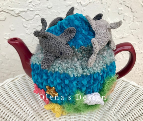 Crochet Tea Cozy Nautical Tea Cover Tea Cosy Seaside Tea | Etsy