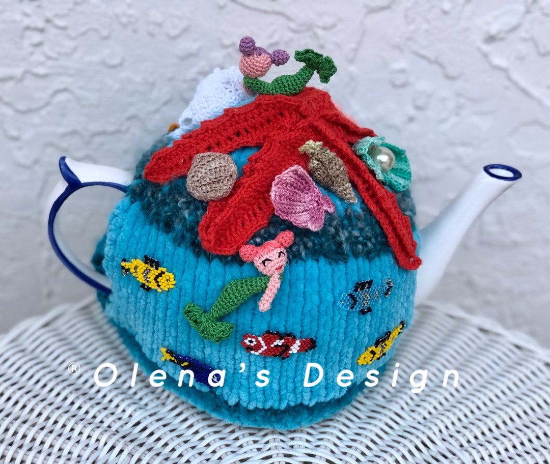 Crochet Tea Cozy Nautical Tea Cover Cosy Warmer Seaside Crochet ...