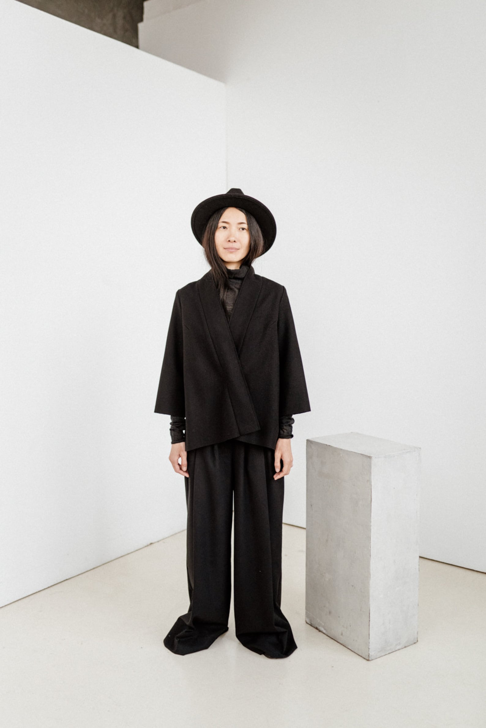 Japanese Haori Style Wool Blazer for Women, Kimono Style Open Front ...