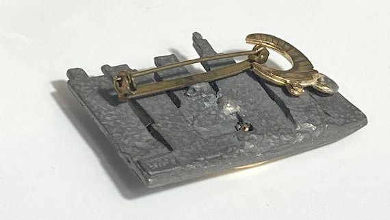 Vintage signed Ultra Craft New York skyline brooch wi… - Gem