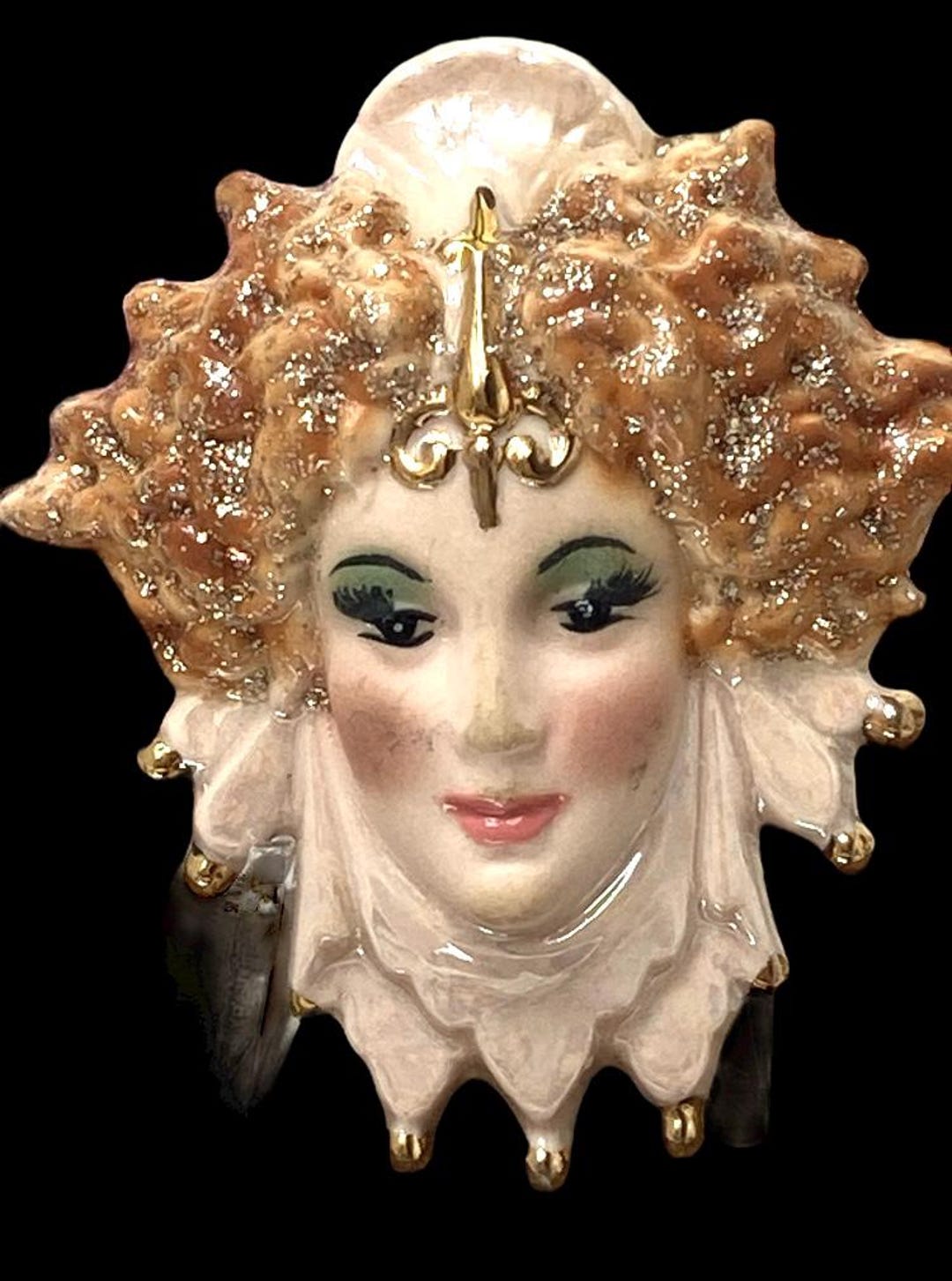 Vintage Hand Decorated, Painted Design Lady Face Brooch - Etsy