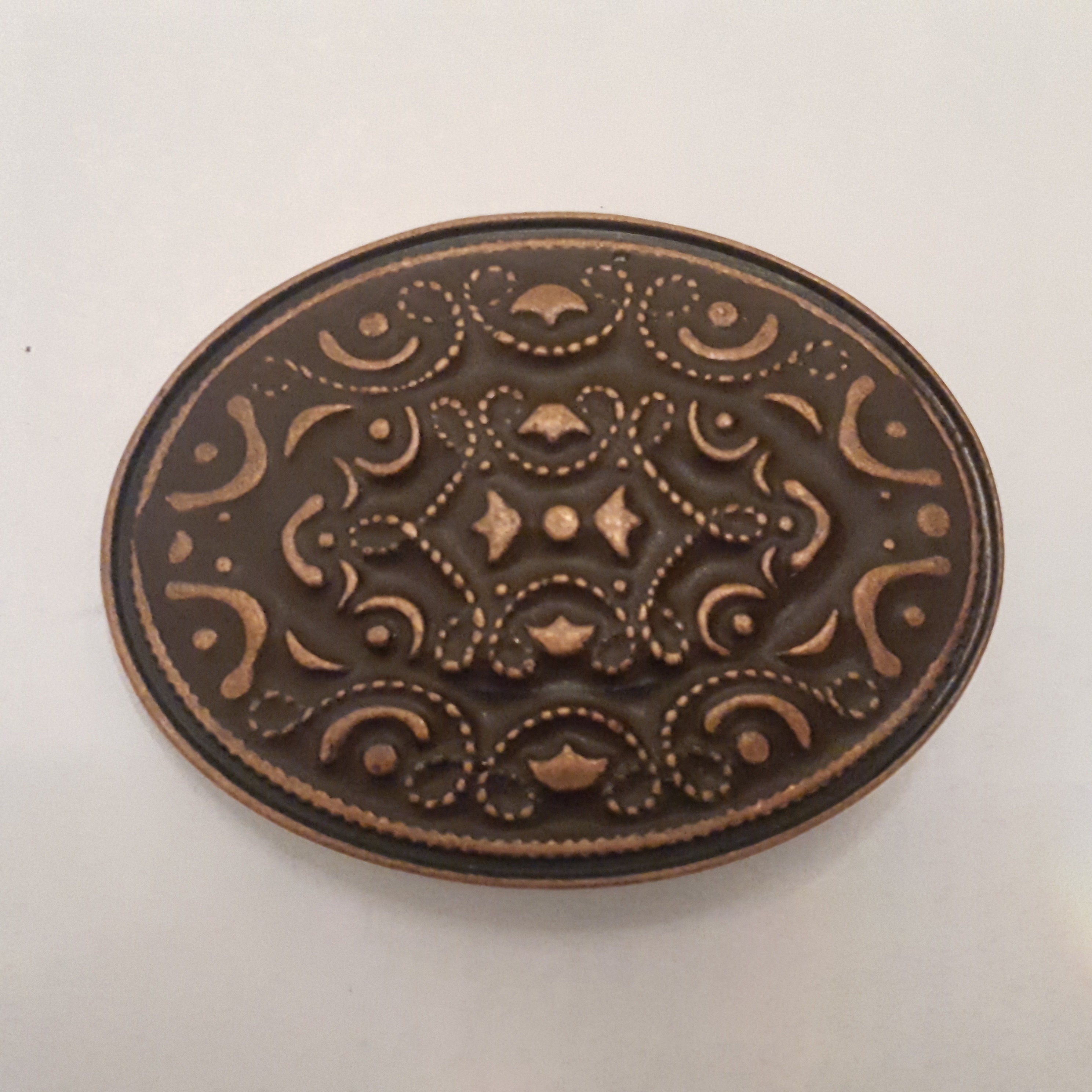 Oval Vintage Copper Finish Belt Buckle - Etsy