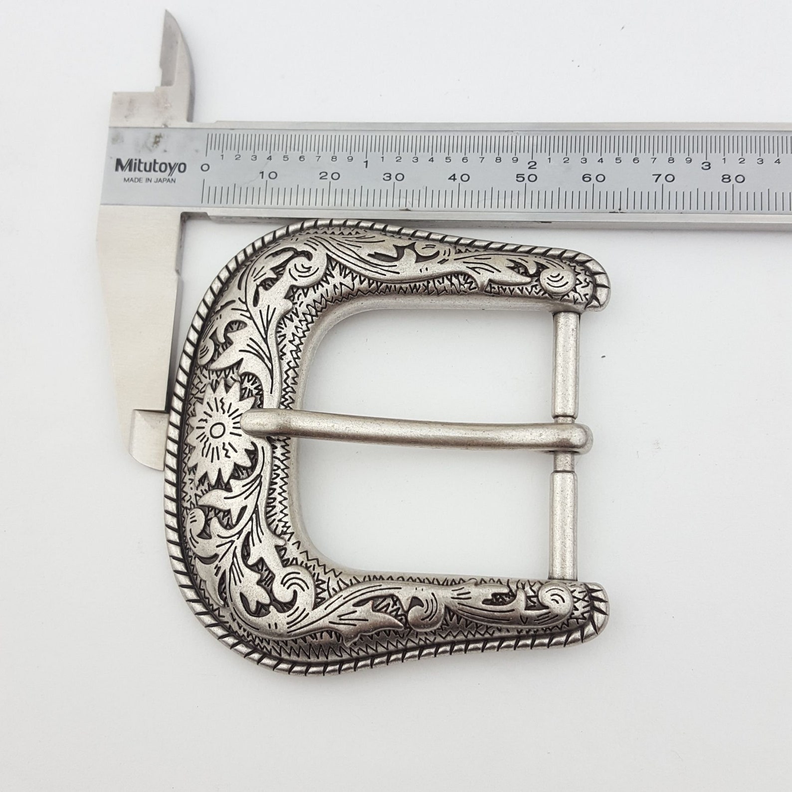Silver Plating Western Floral Buckle Set | Etsy