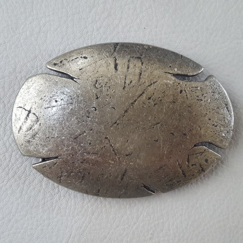 Western Oval Distress Design Belt Buckle - Etsy