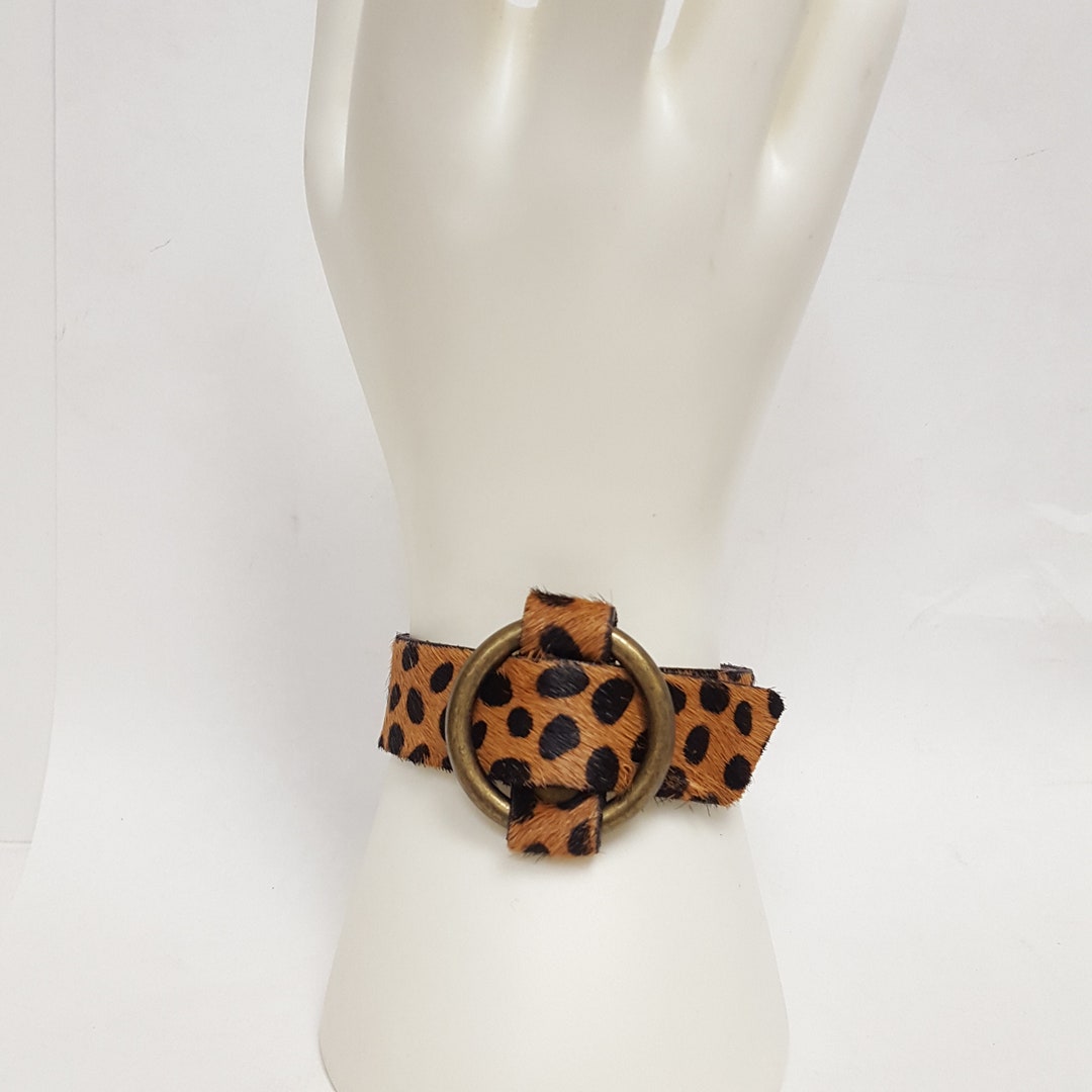 Genuine Hair on Cow Cuff With Ring - Etsy
