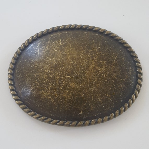 Large Oval Belt Buckle With Rope Edge Trim - Etsy