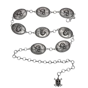 Pirate Metal Chain Belt in Silver or Gold - Etsy