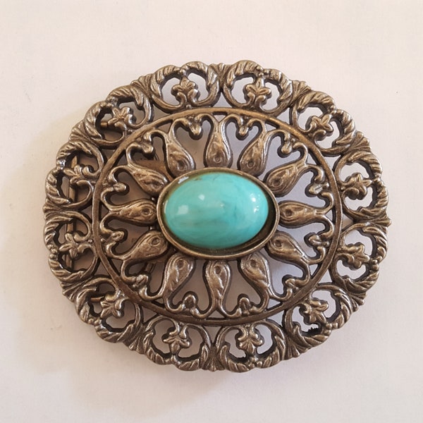Turquoise Belt Buckle - Etsy
