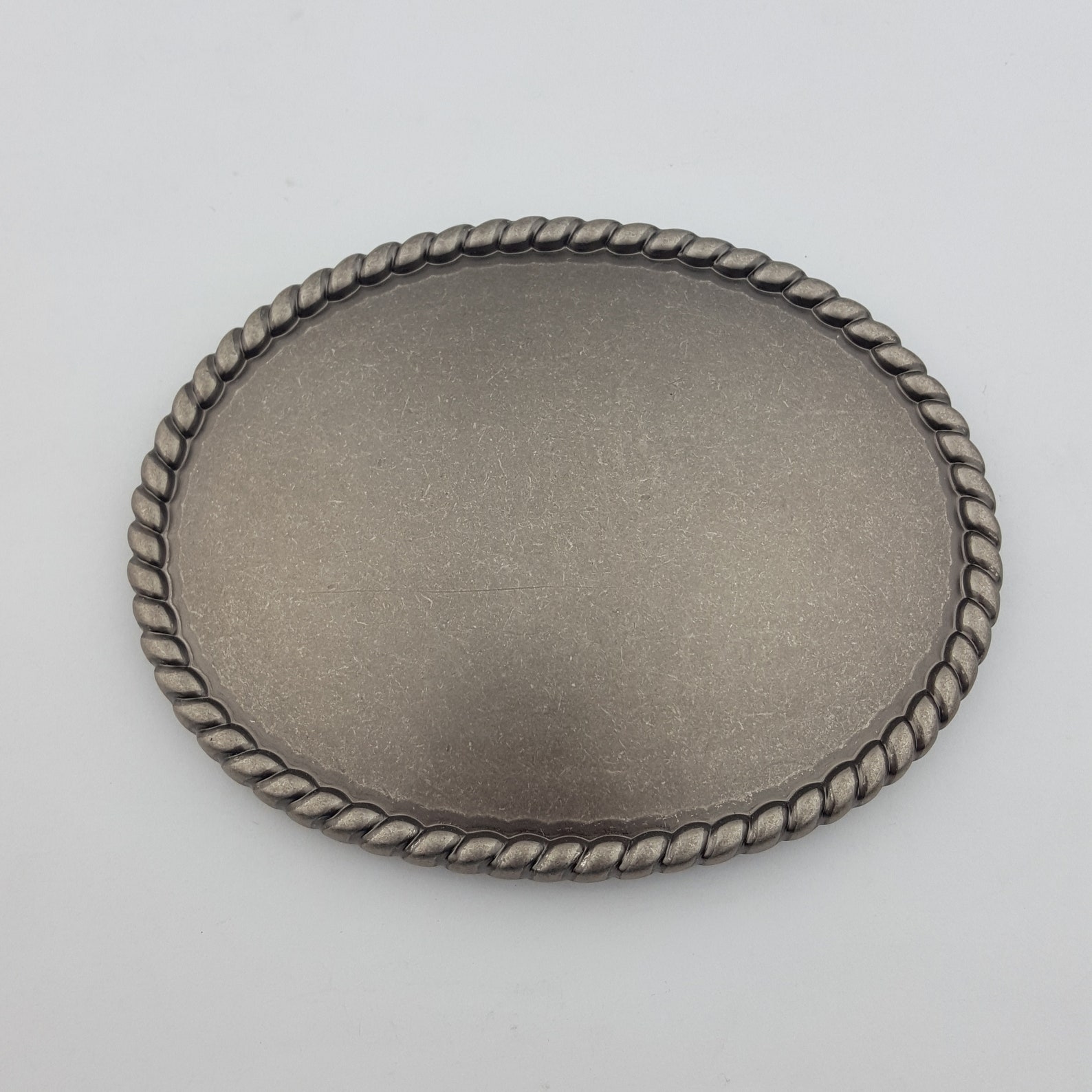 Large Oval Belt Buckle With Rope Edge Trim - Etsy