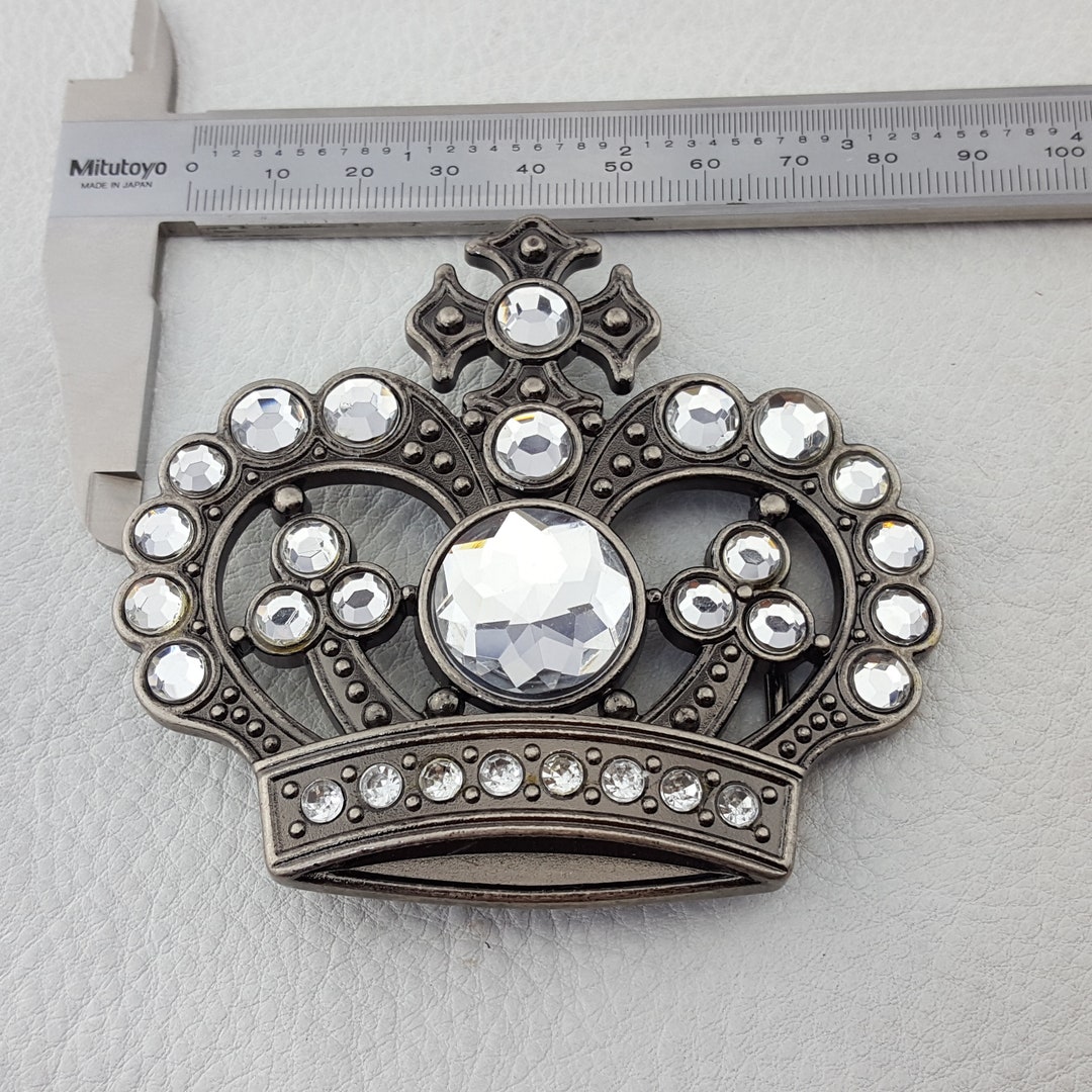 Royal Crystal Crown Belt Buckle - Etsy