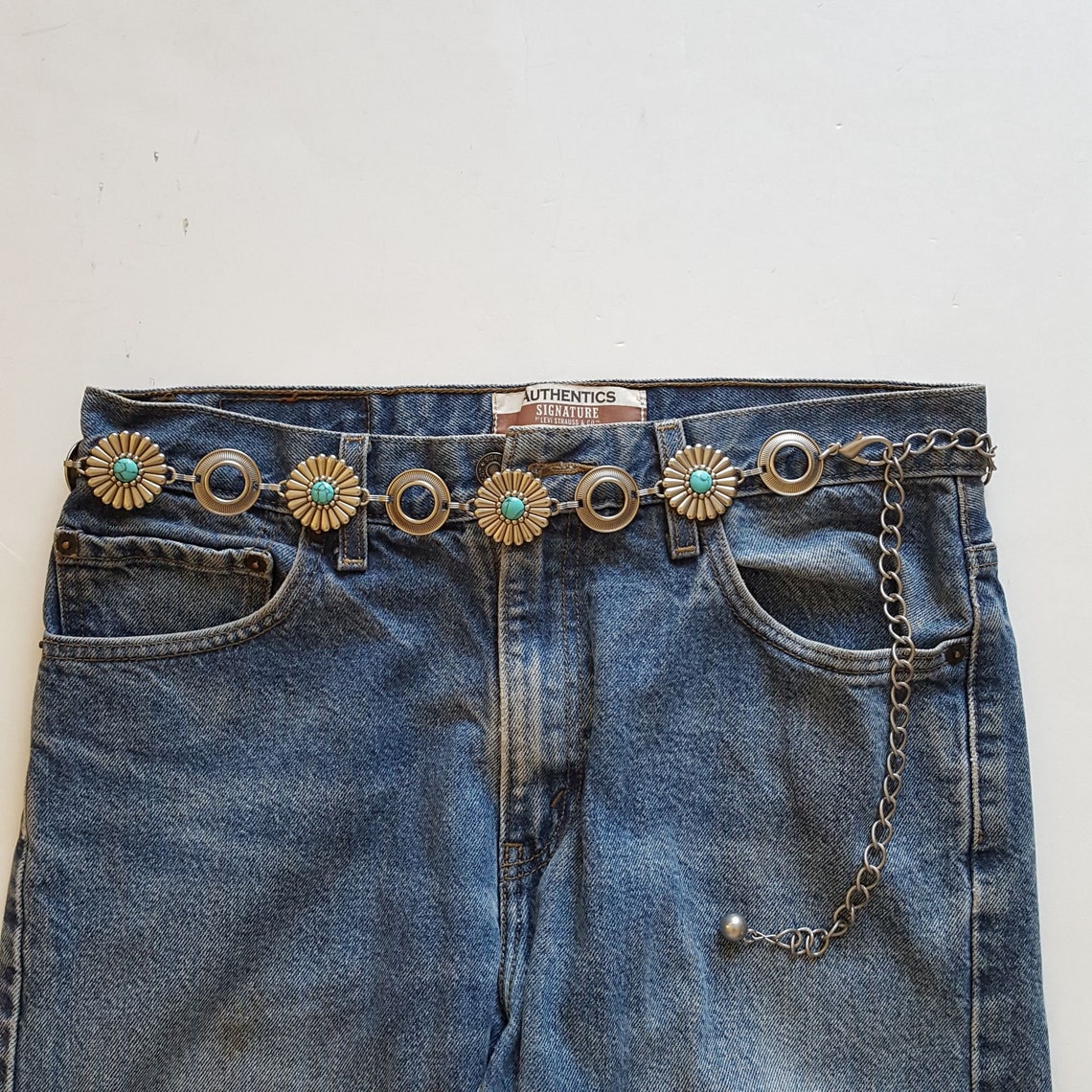 Daisy Flower Metal Chain Belt | Etsy