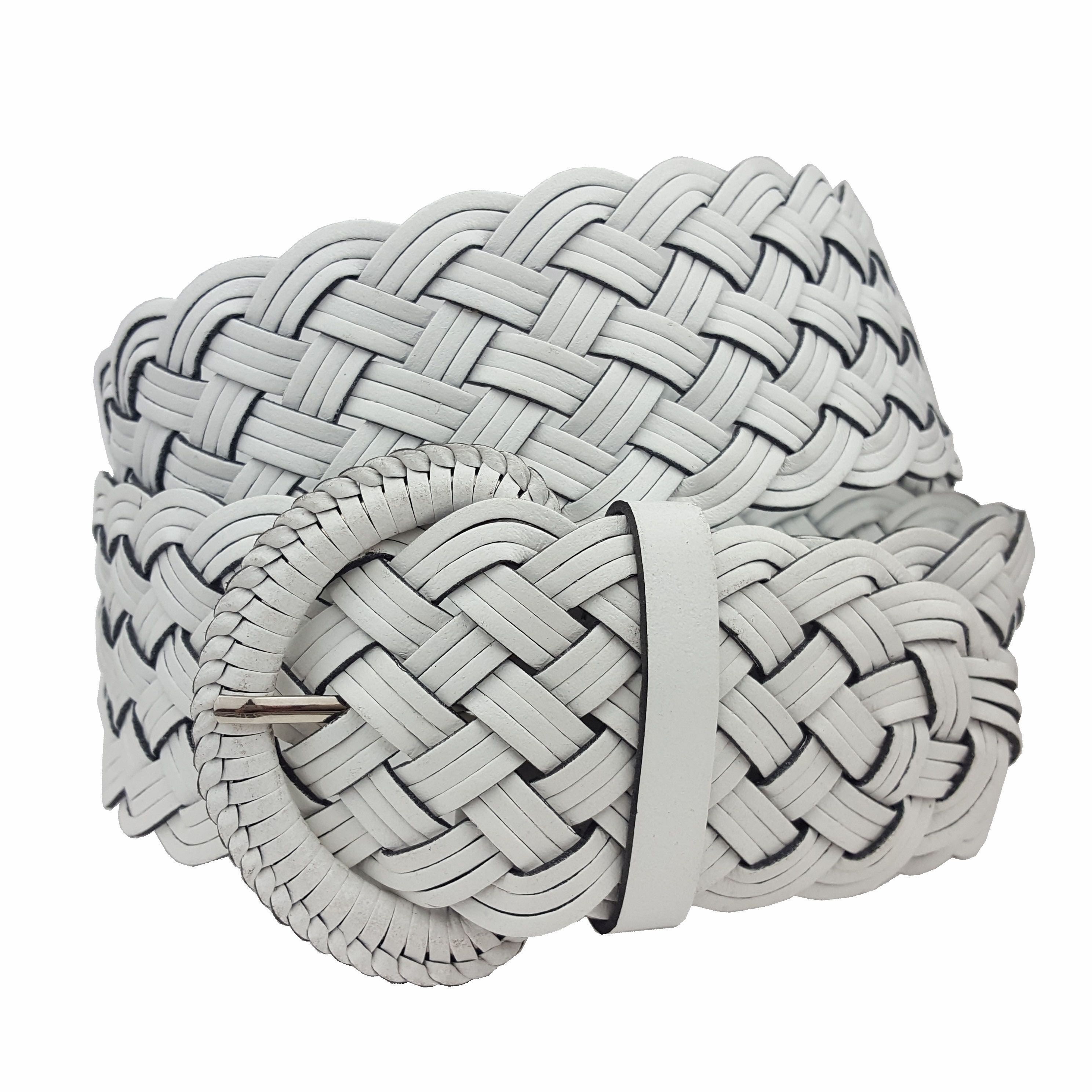 Hand Braided Wide Belt in White | Etsy UK