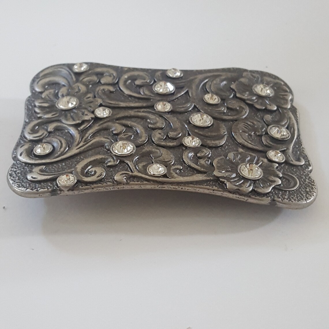 Western Crystal Buckle With Floral Pattern - Etsy