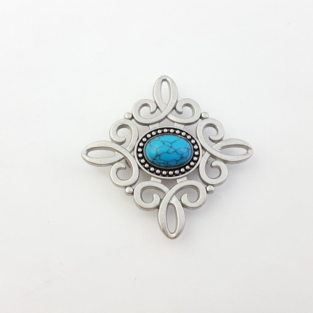 Pack of 2 Pieces of Western Conchos With Stone - Etsy