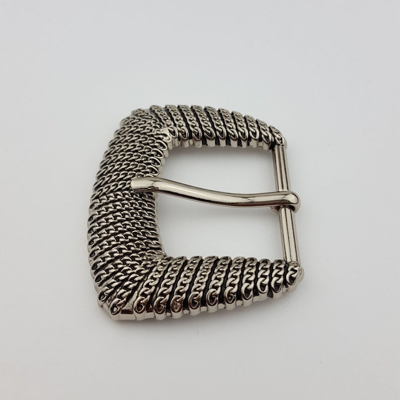 Belt Buckle With Chainlink Design - Etsy